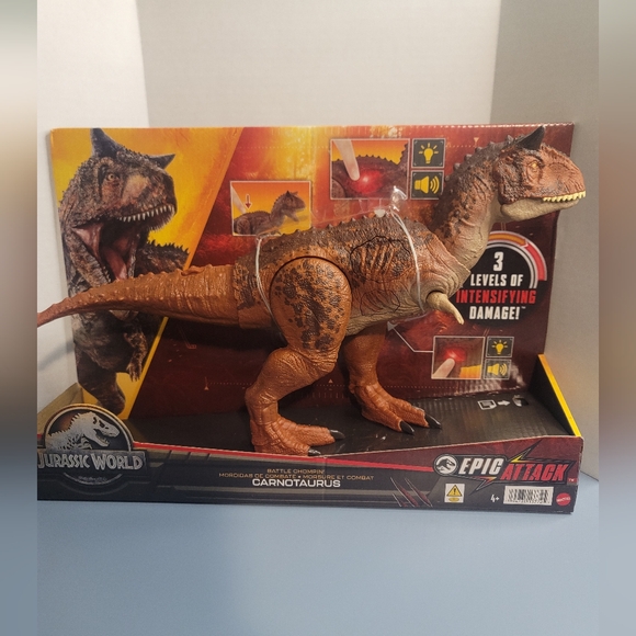 Mattel | Toys | Jurassic World Battle Chompin Carnotaurus Epic Attack ...